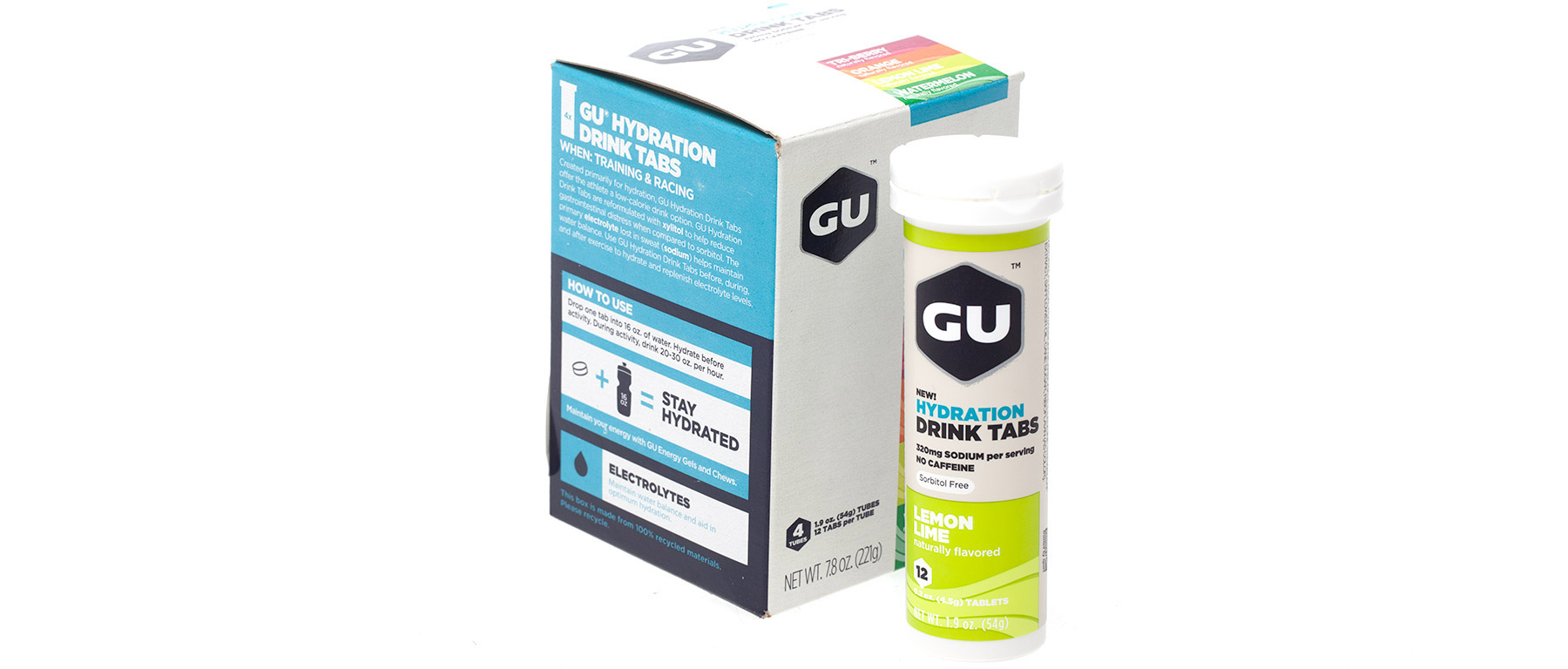 GU Hydration Drink Tabs Box of 4 Tubes Excel Sports | Shop Online From ...